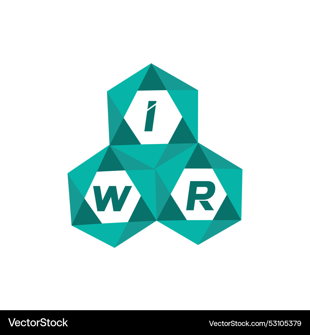 Iwr creative minimalist letter logo unique Vector Image