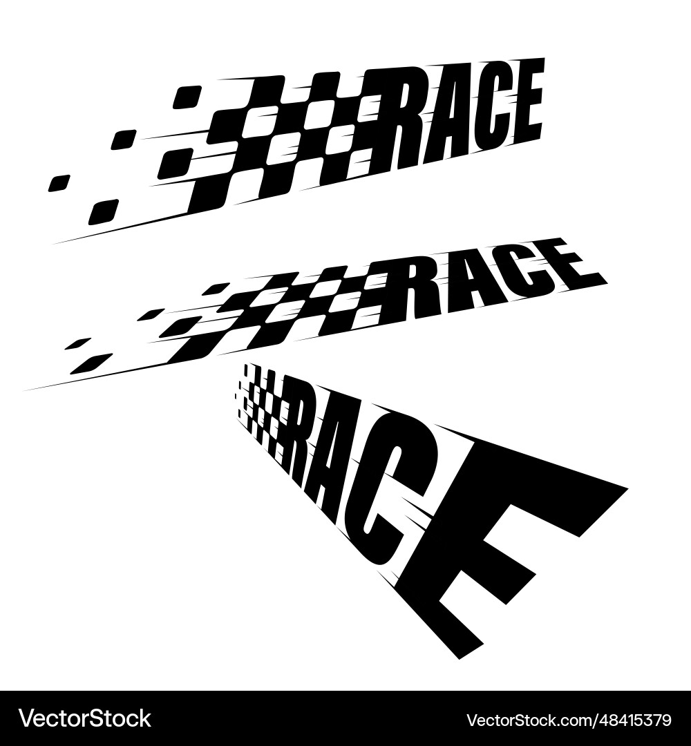 Race checkered isometric perspective Royalty Free Vector