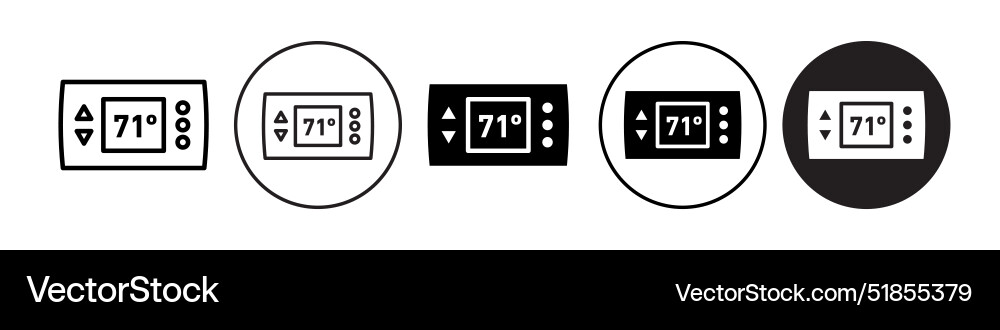 Thermostat icon set collection for web Royalty Free Vector