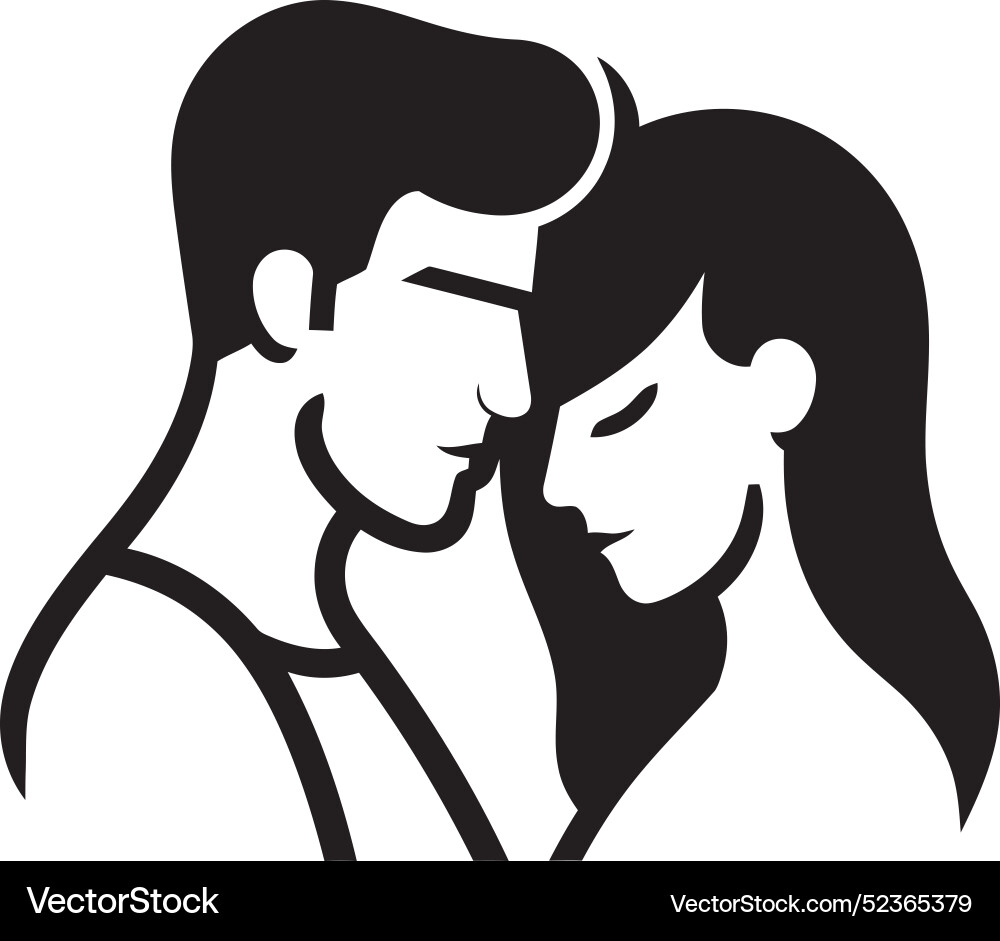 Visual dialogues expressive couple Royalty Free Vector Image