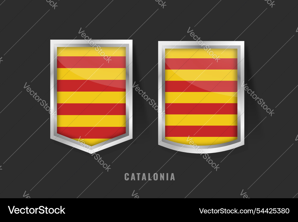 Catalonia label logo Royalty Free Vector Image