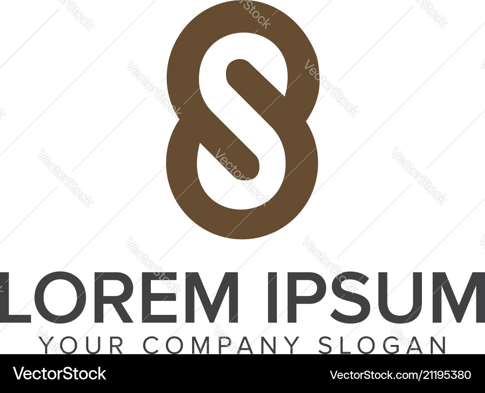 Letter s luxury logo design concept template Vector Image