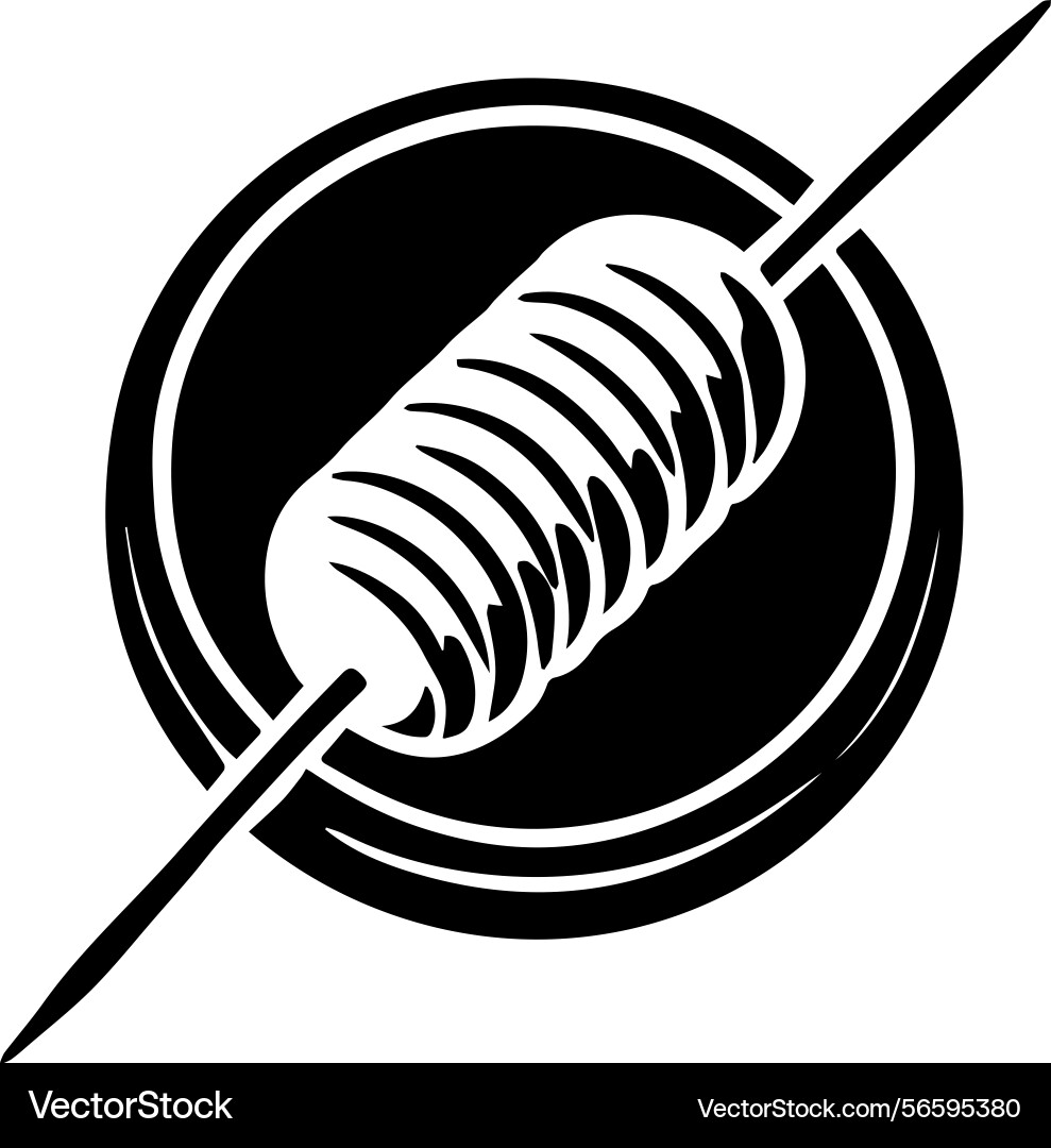 Simple icon of a suya logo design Royalty Free Vector Image