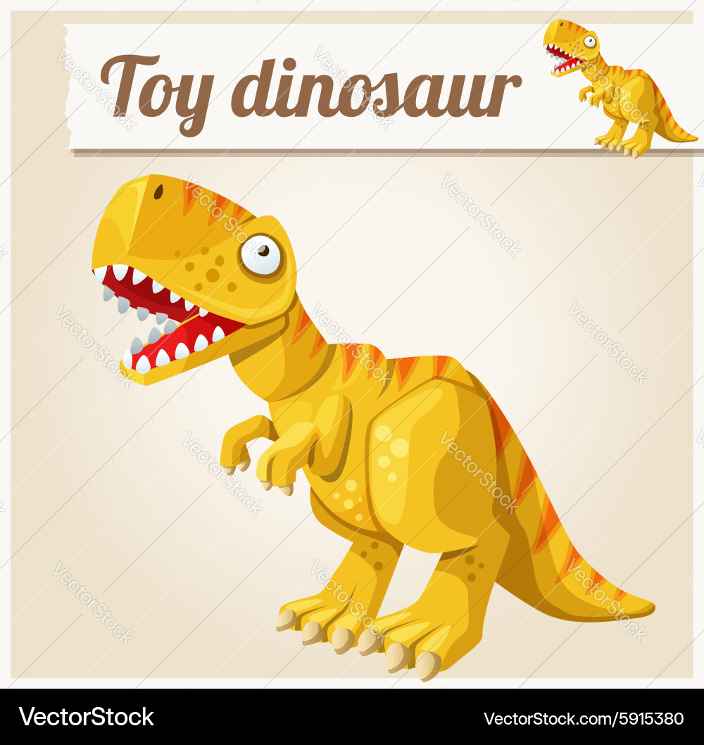 Toy dinosaur cartoon series Royalty Free Vector Image