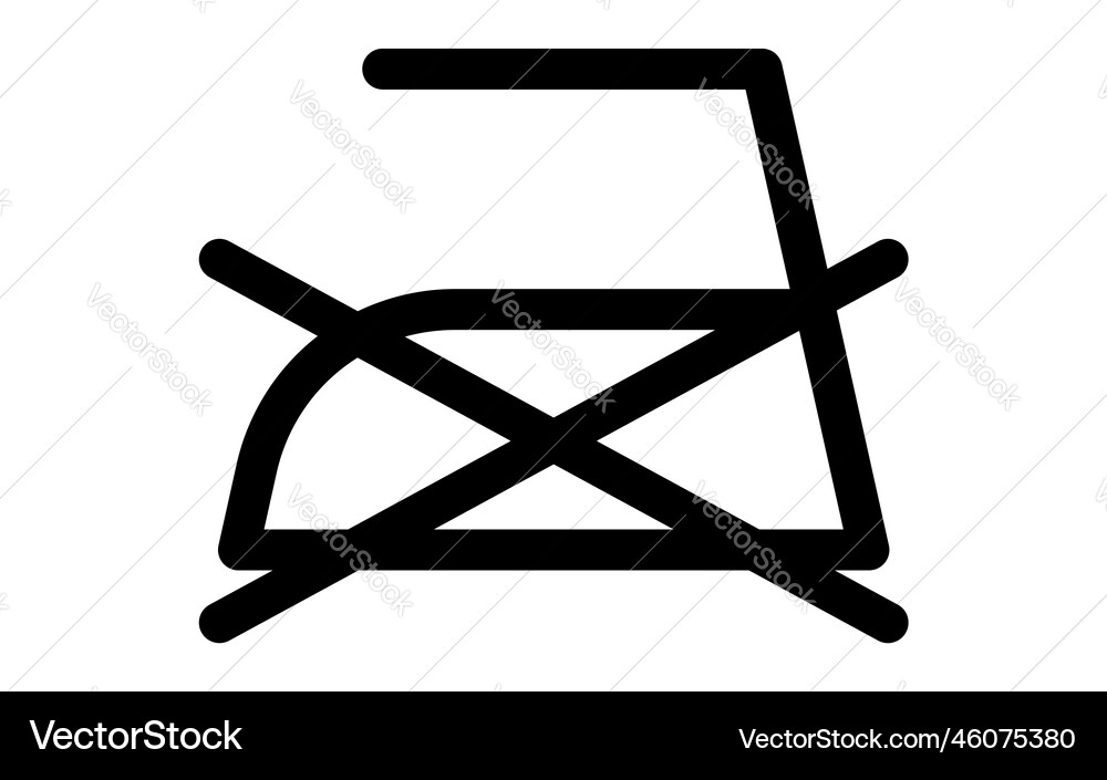 Washing indication icon ironing ng Royalty Free Vector Image