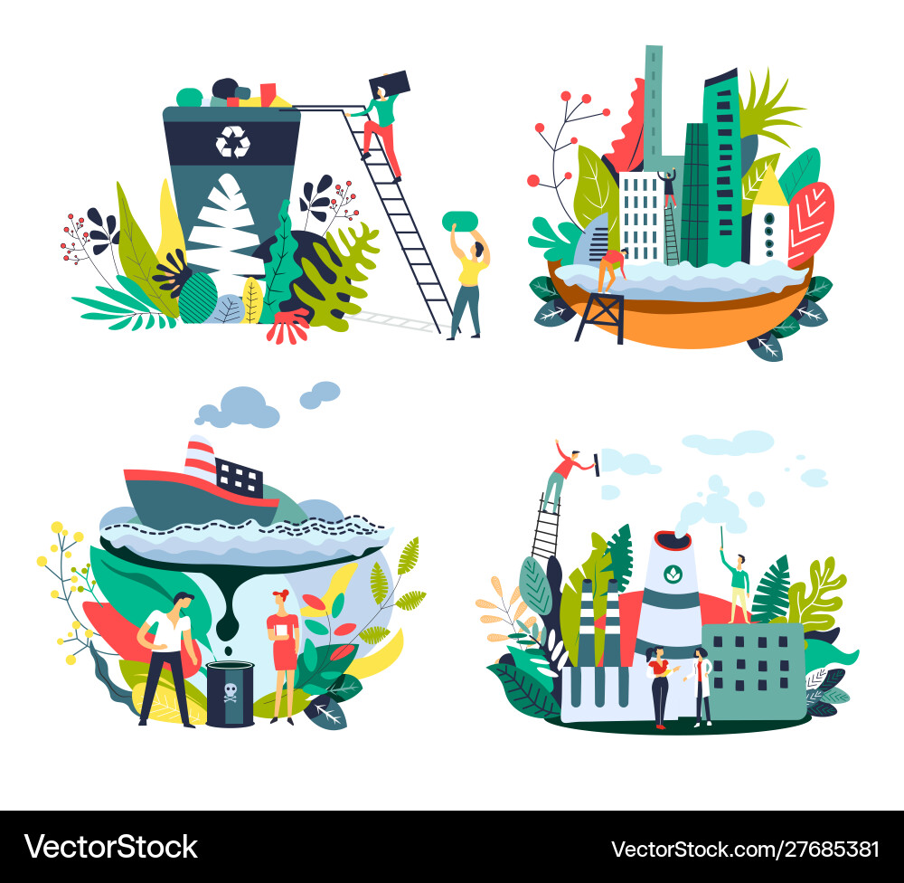 Ecology and environment protection earth Vector Image