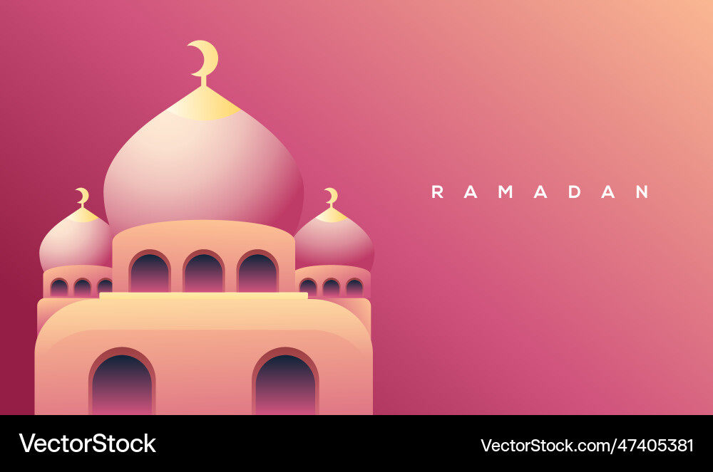 Mosque gradient background modern abstract design Vector Image