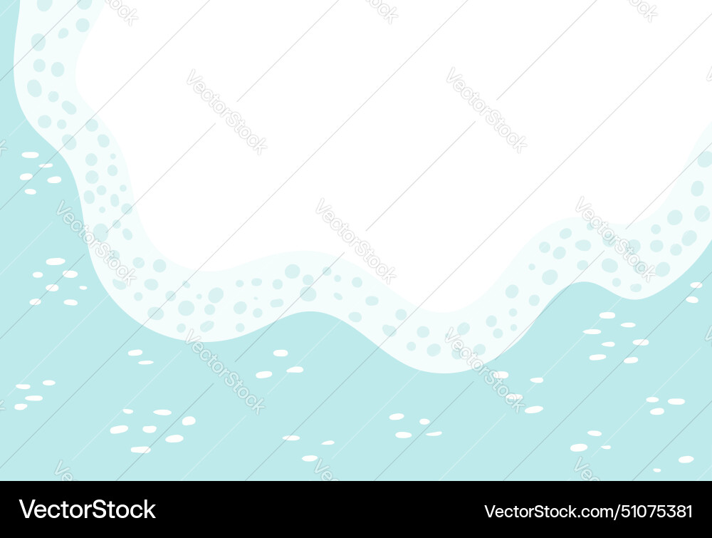 Sea ocean waves lapping on shore seaside top view Vector Image