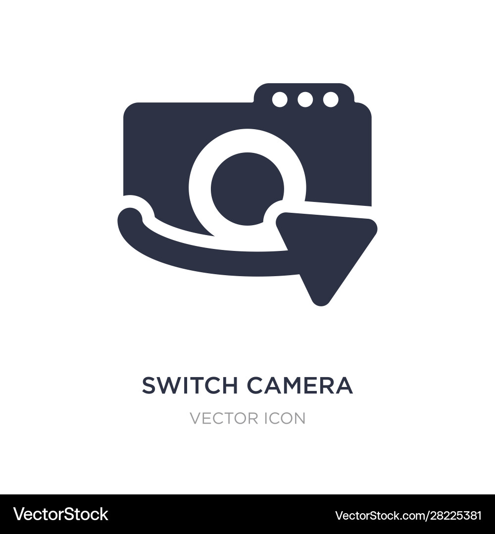Switch camera icon on white background simple Vector Image
