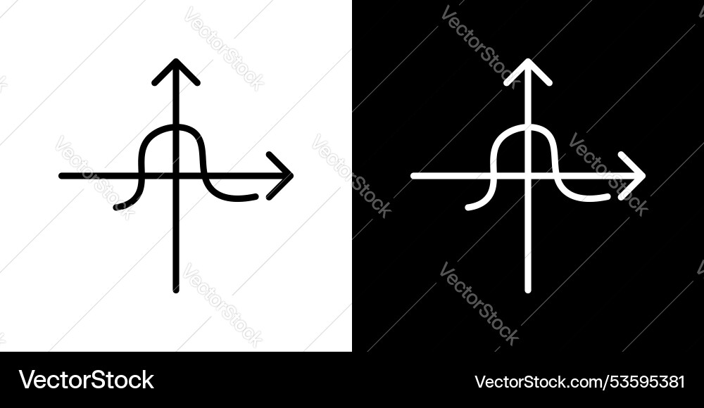 Tangent thin line icon set Royalty Free Vector Image