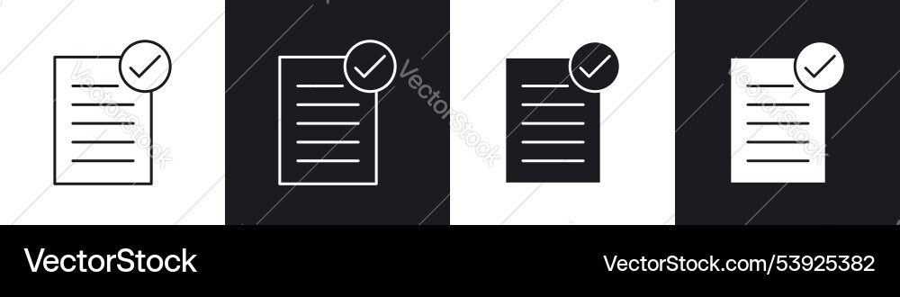 Document accept icon Royalty Free Vector Image