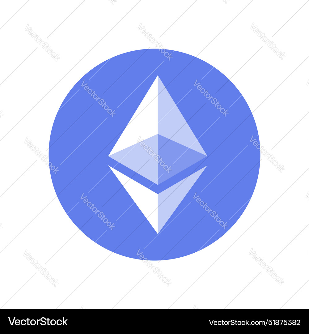 Ethereum new logo Royalty Free Vector Image - VectorStock