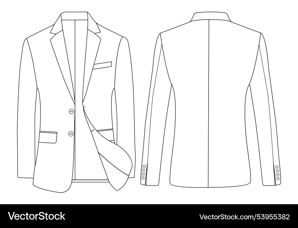 Men blazer collection jacket and pant suit Vector Image