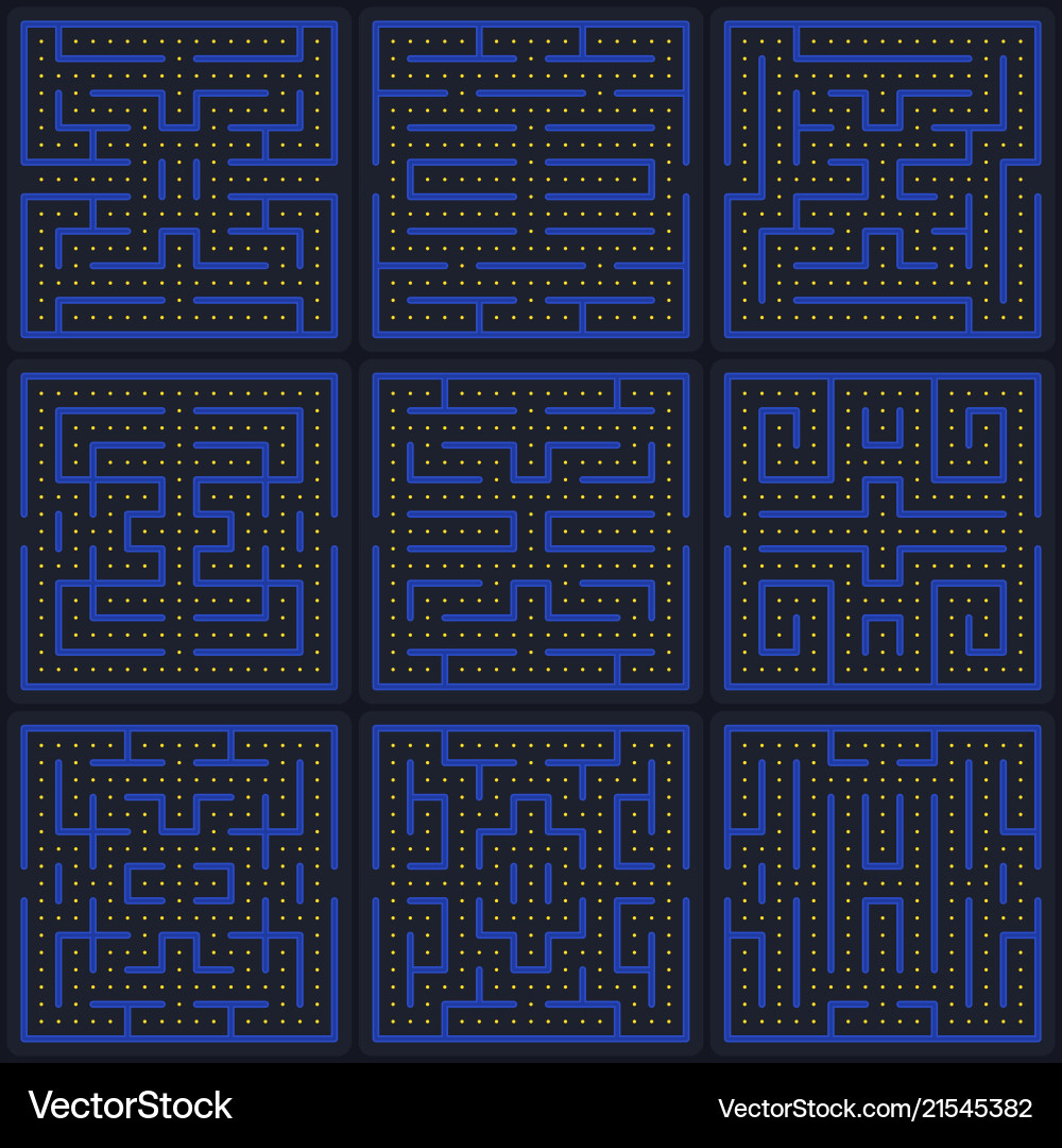 Pixel Maze Template Royalty Free Vector Image - VectorStock