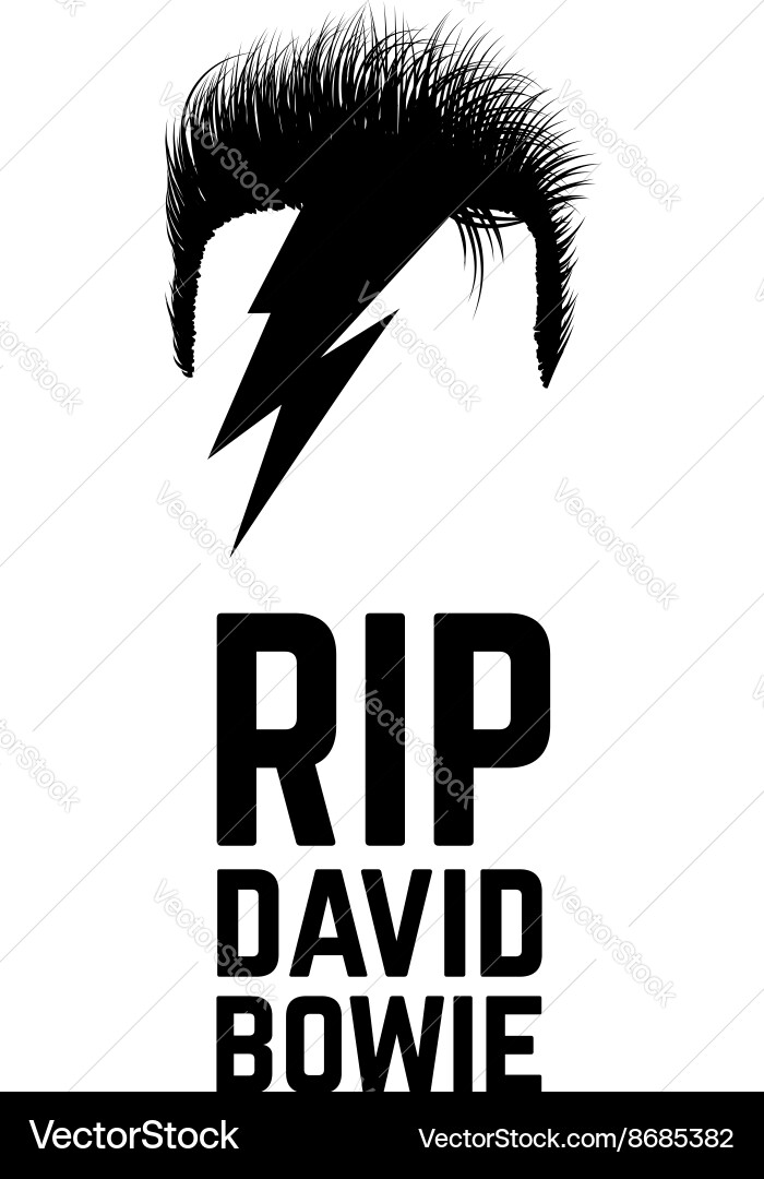 Rip david bowie Royalty Free Vector Image - VectorStock