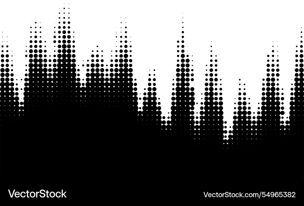 Wavy Halftone Dots Texture Royalty Free Vector Image