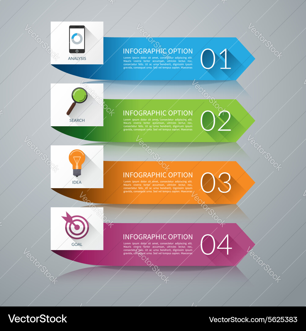 Pfeil-Designelemente für Infografiken Lizenzfreier Vektor