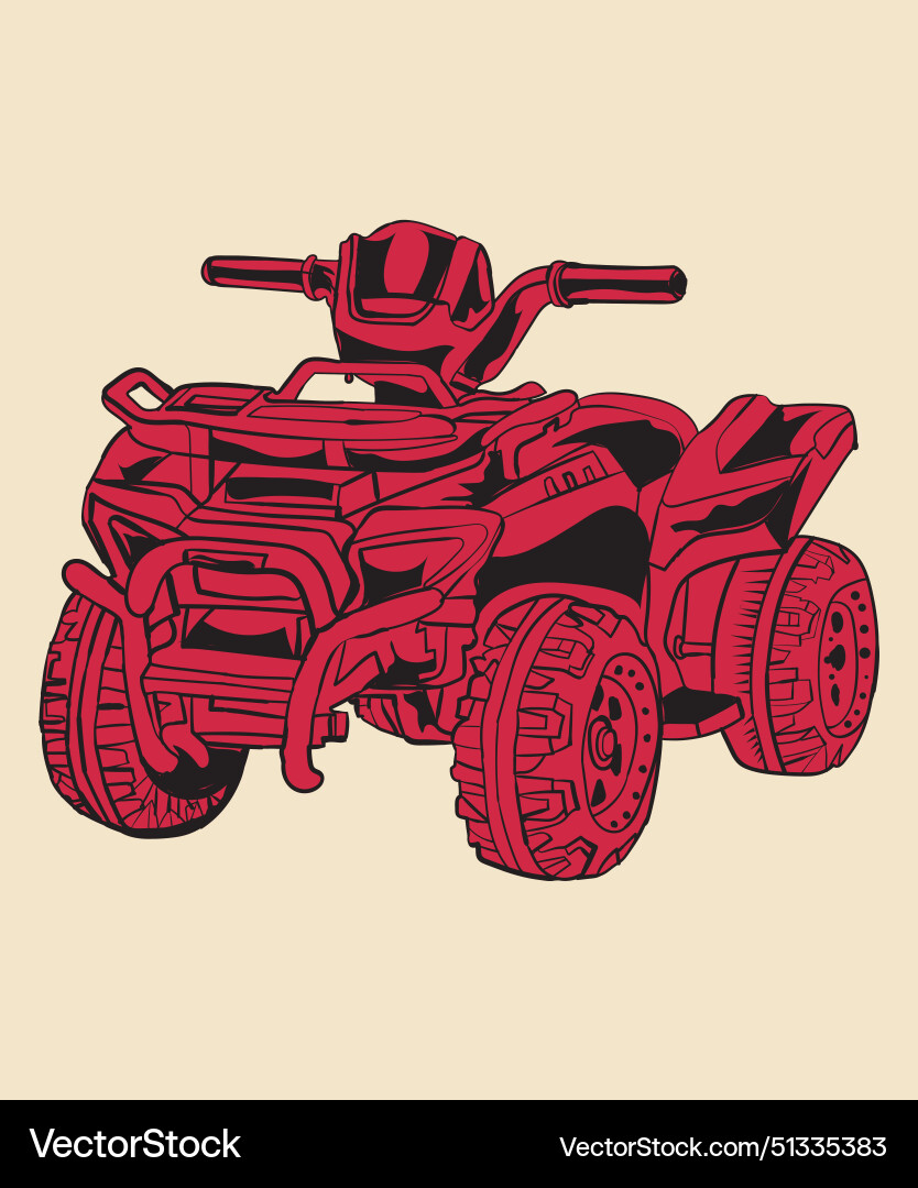 Atv quad motorbike design Royalty Free Vector Image
