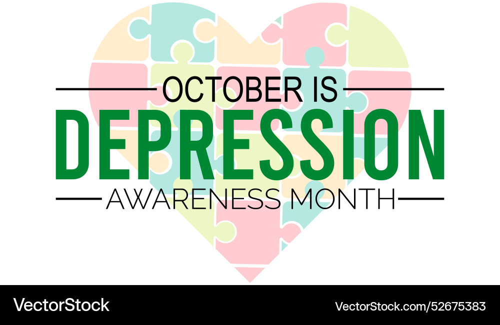 Depression awareness month Royalty Free Vector Image