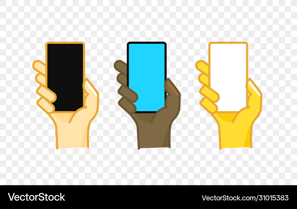 Different color hand gesture comic style icon Vector Image