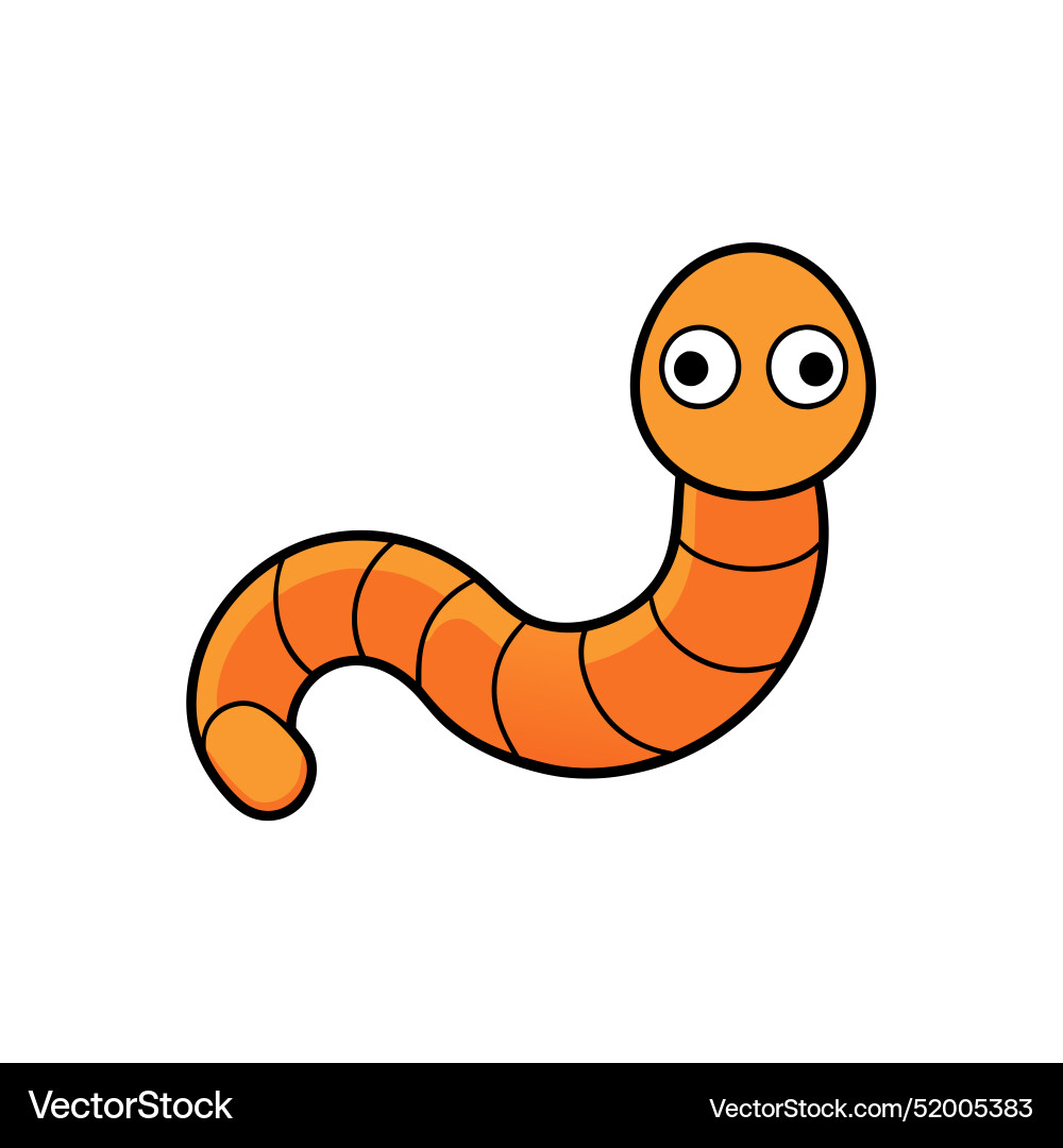 Earthworm worm goes icon Royalty Free Vector Image
