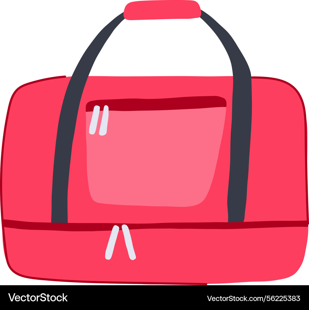 Getaway weekender bag cartoon Royalty Free Vector Image