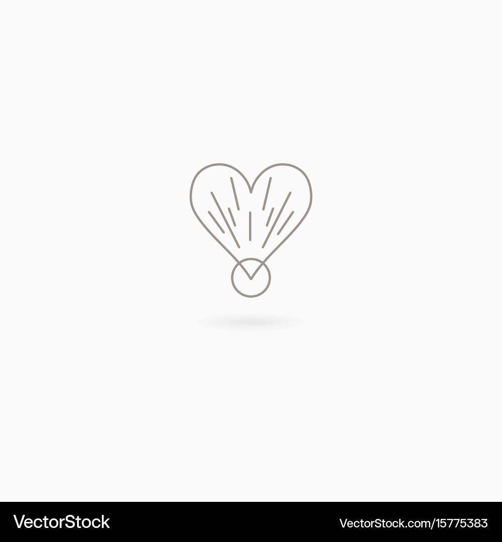 Simple linear heart Royalty Free Vector Image - VectorStock