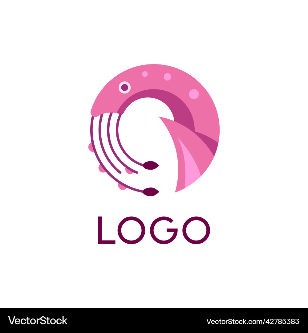 Squid logo design icon or clipart Royalty Free Vector Image