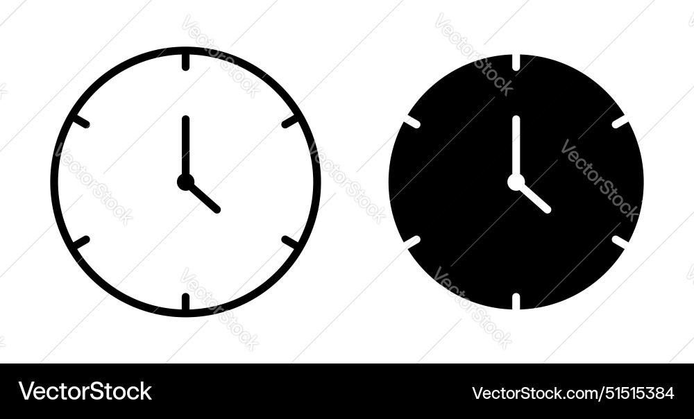 Clock nine icon Royalty Free Vector Image - VectorStock