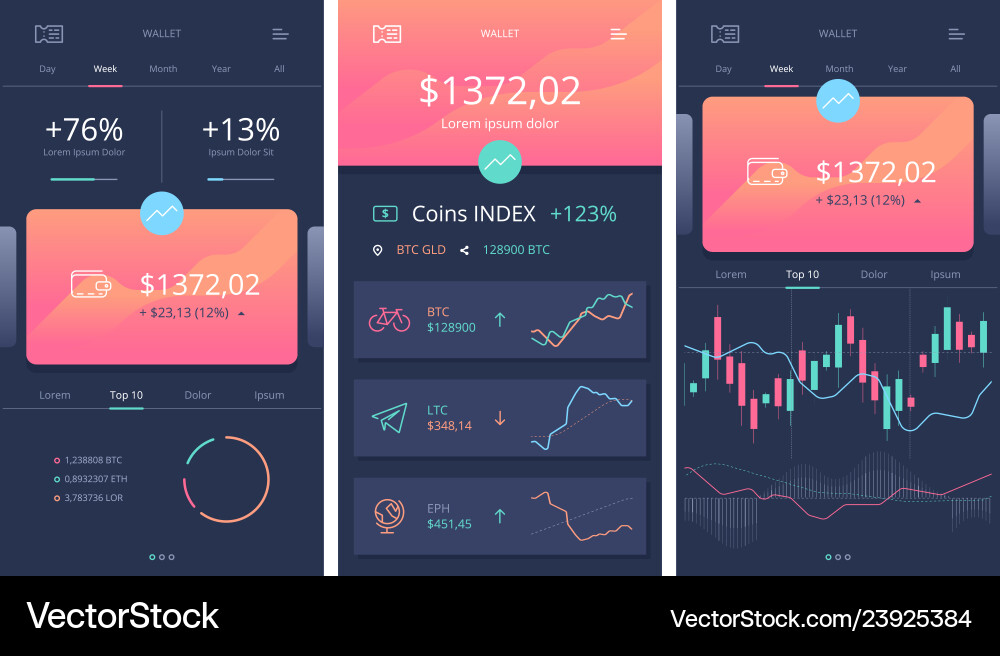 Crypto wallet Royalty Free Vector Image - VectorStock