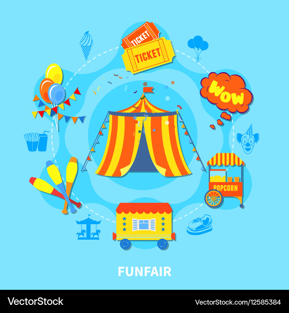 Funfair design Royalty Free Vector Image - VectorStock