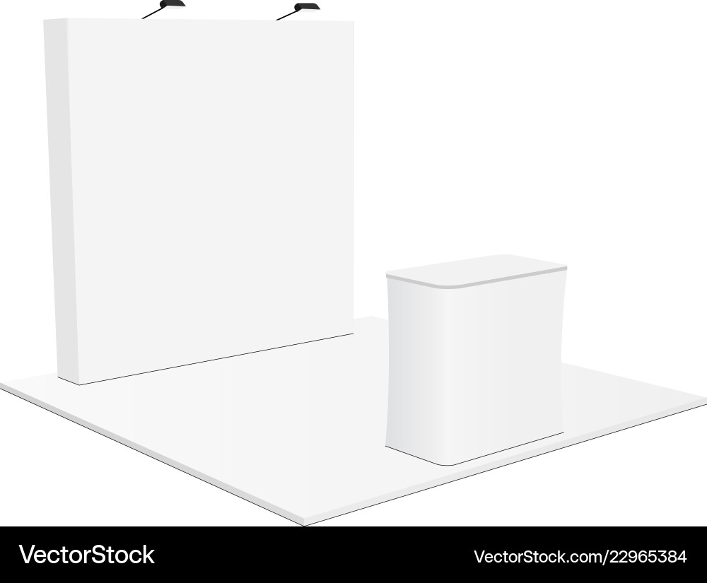 Indoor trade show booth equipment Royalty Free Vector Image