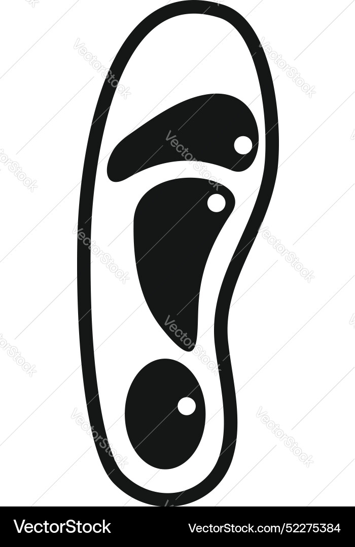 Orthopedic insole correcting flat foot posture Vector Image