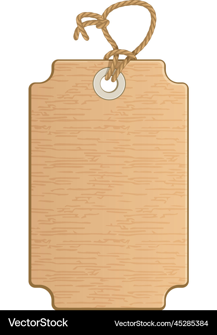 Price tag mockup cardboard paper baggage label Vector Image