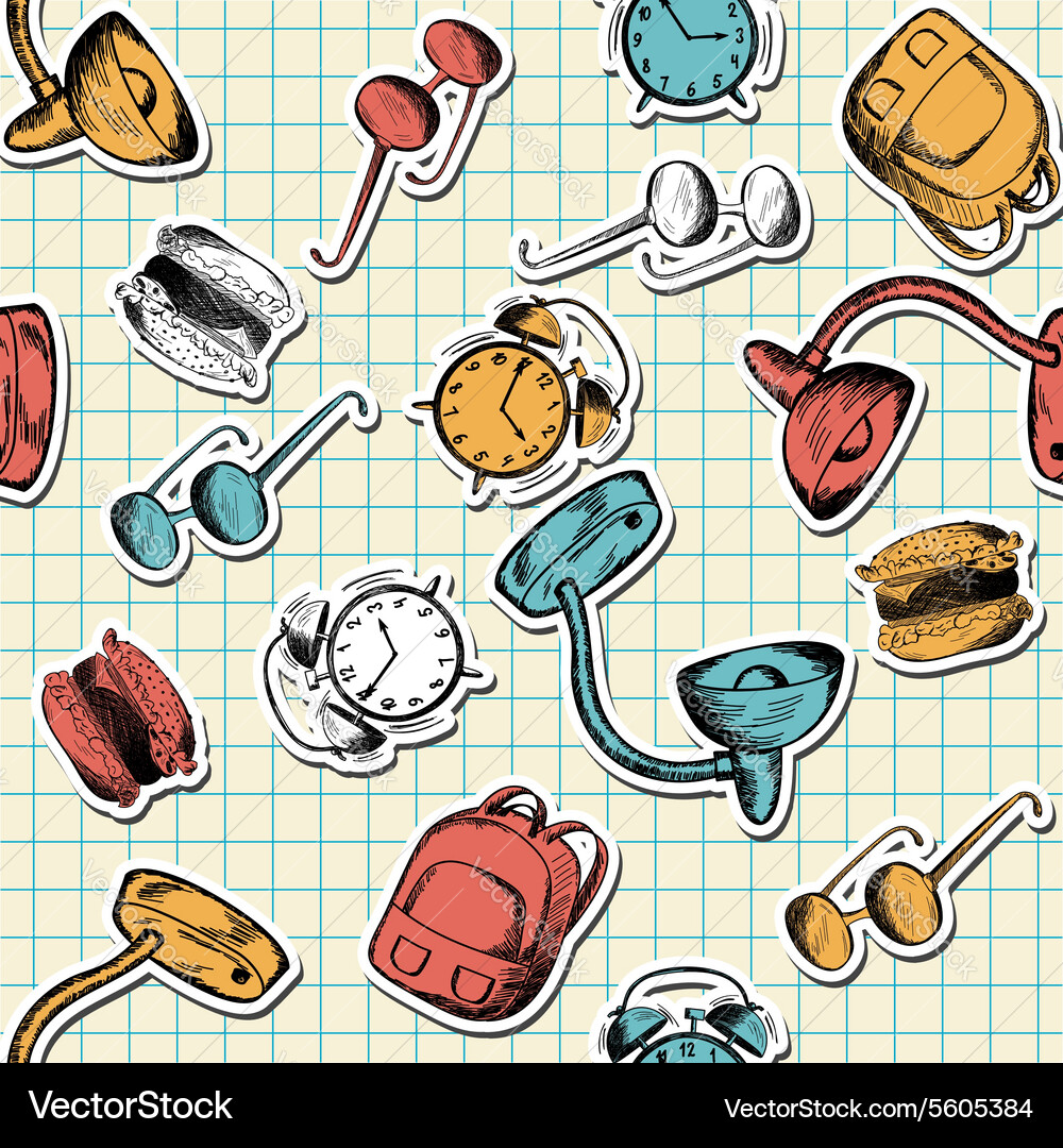 School seamless Royalty Free Vector Image - VectorStock