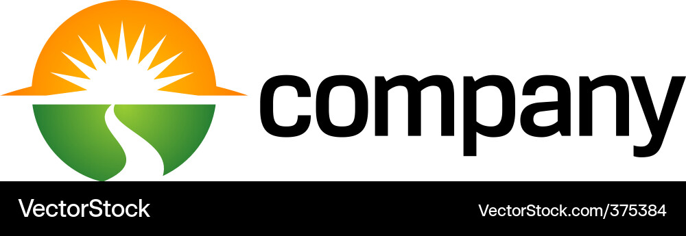 Way to sun logo organization Royalty Free Vector Image