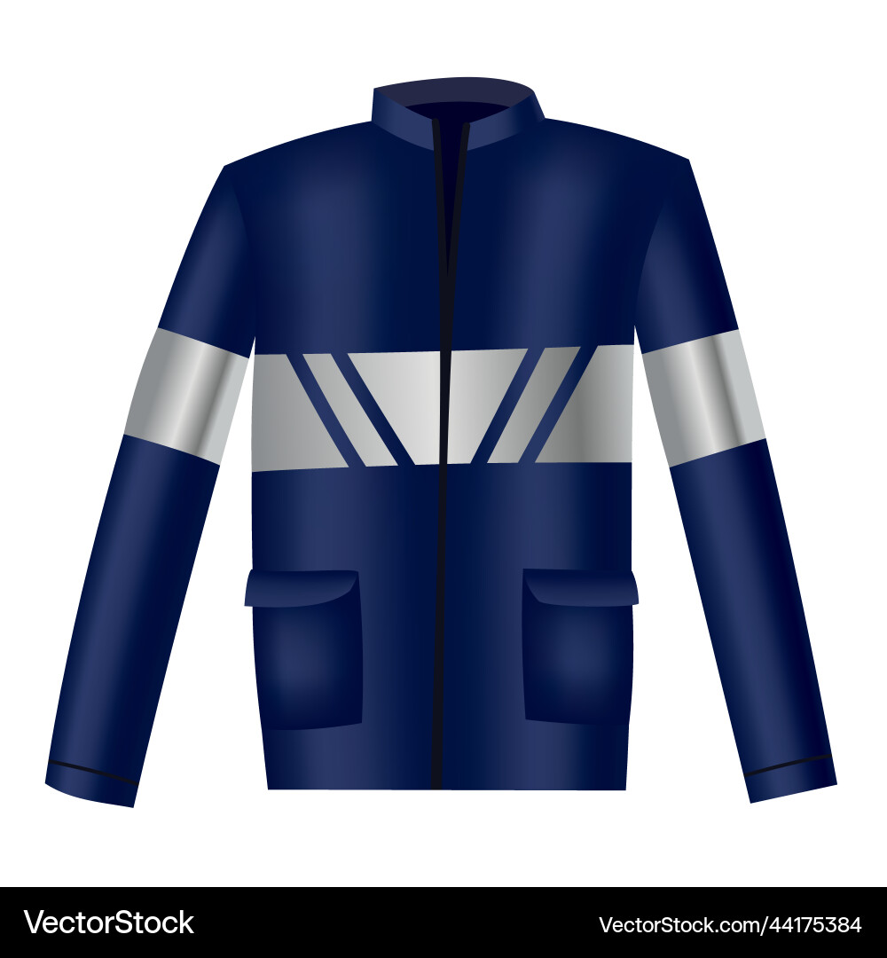 Workwear uniform element blue jacket with long Vector Image