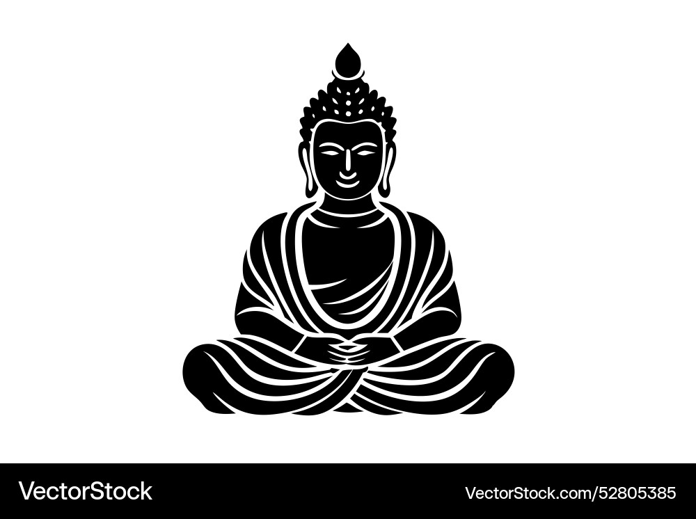 Cute buddha oriental Royalty Free Vector Image