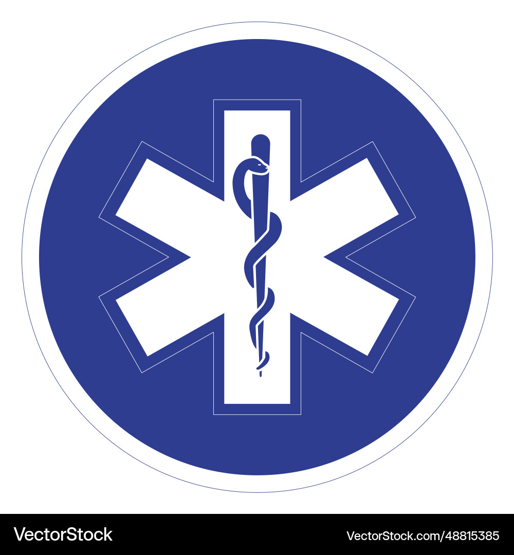 Emt paramedic badge Royalty Free Vector Image - VectorStock