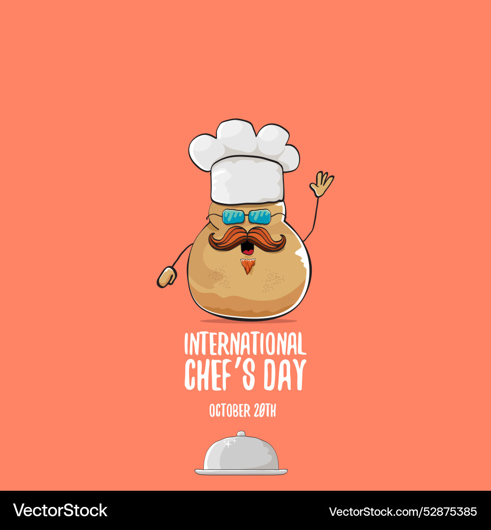 International chef day greeting card Royalty Free Vector