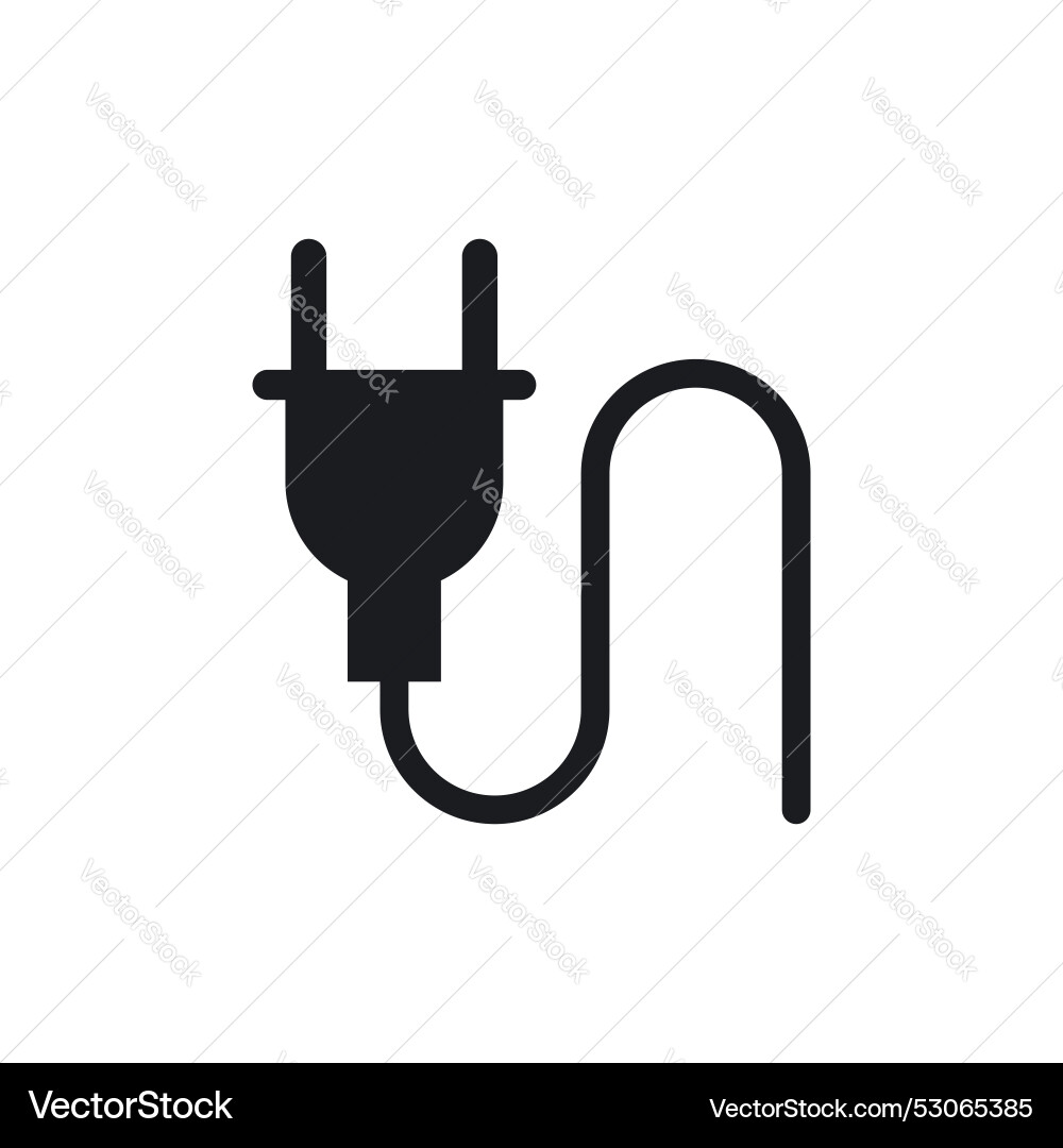 Plug icon isolated on white background Royalty Free Vector