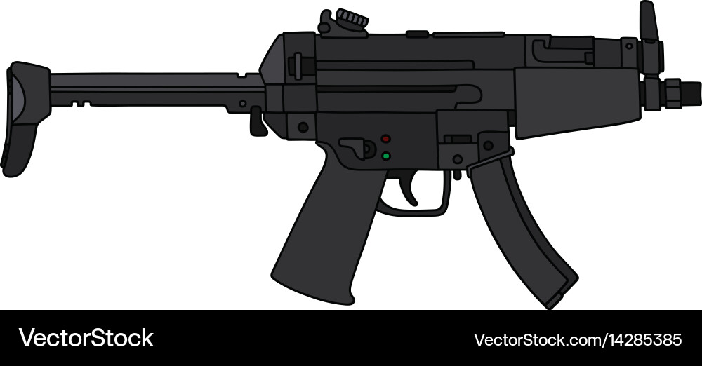 Small submachine gun Royalty Free Vector Image