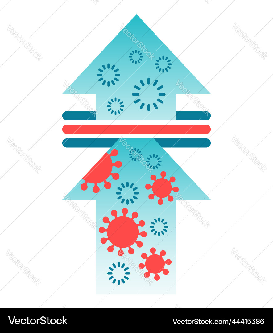 Antibacterial air filter icon for home ionizer Vector Image