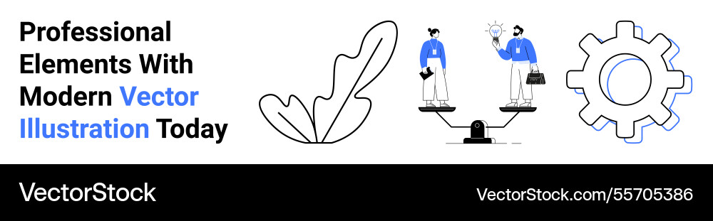 Businesspeople balancing ideas and decisions Vector Image