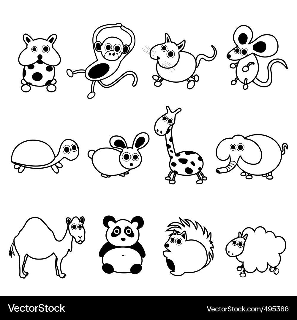 Cute animals Royalty Free Vector Image - VectorStock