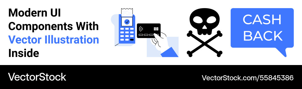 Digital payment device cashback message Royalty Free Vector