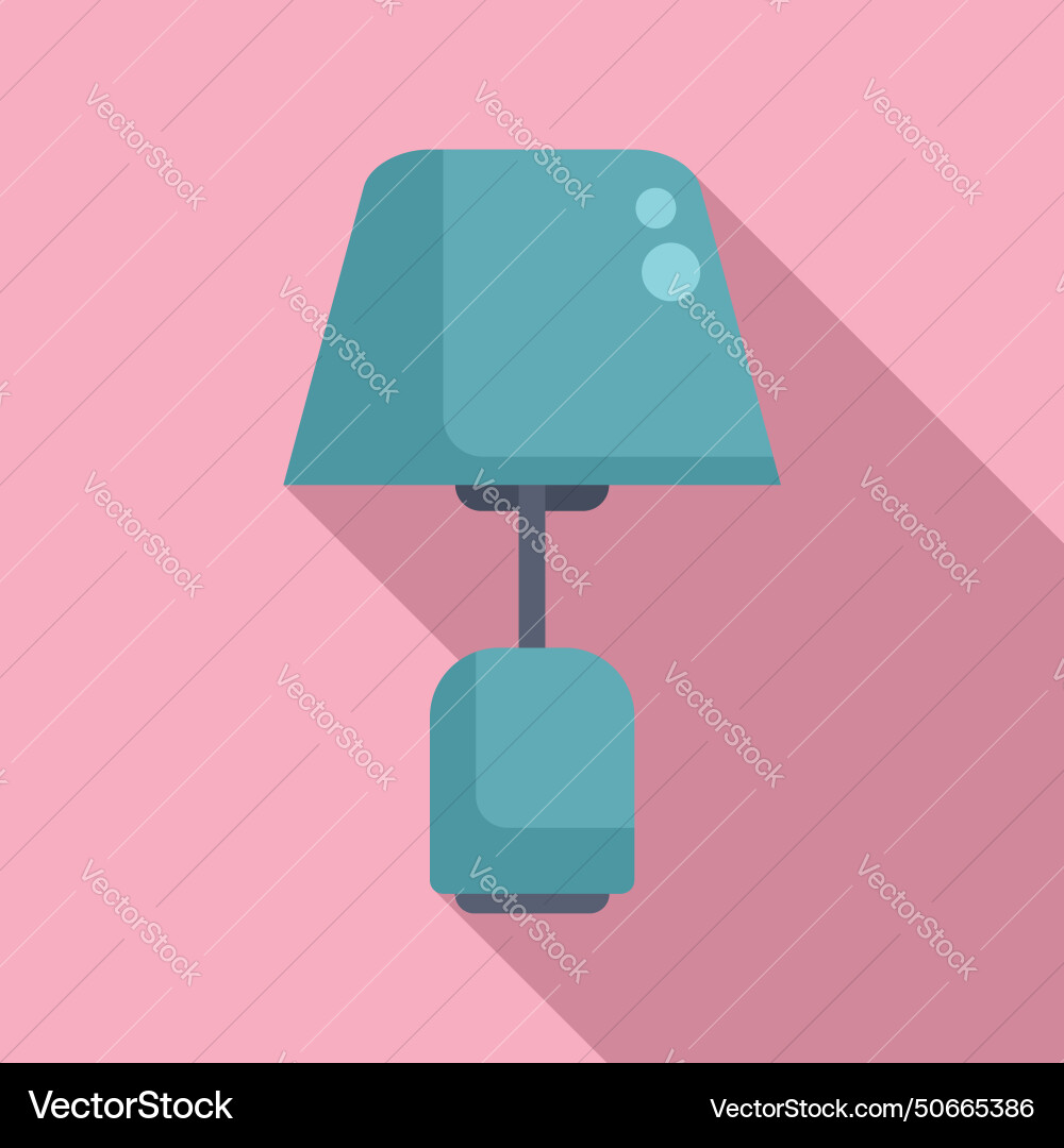 Furniture decor lamp icon flat room Royalty Free Vector