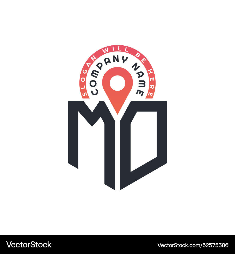 Md location logo design for human resources Vector Image