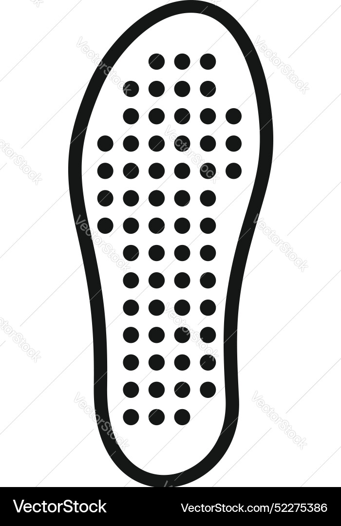 Orthopedic insole providing arch support Vector Image