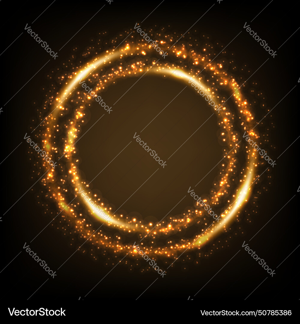 Rotating yellow light shiny with sparkles Vector Image